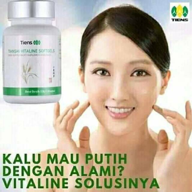 Jual Suplemen Pemutih Wajah & Seluruh Badan Vitaline Softgels Tianshi ...