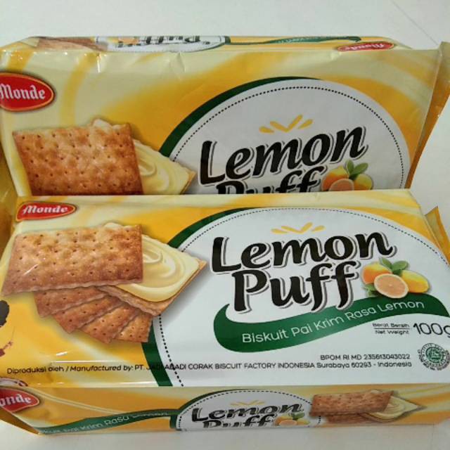 Jual MONDE LEMON PUFF 100 GR | Shopee Indonesia