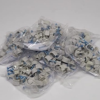 Jual Paket 10 Pcs Klem Kabel Listrik Murah / Klem Kabel / Paku Klem ...