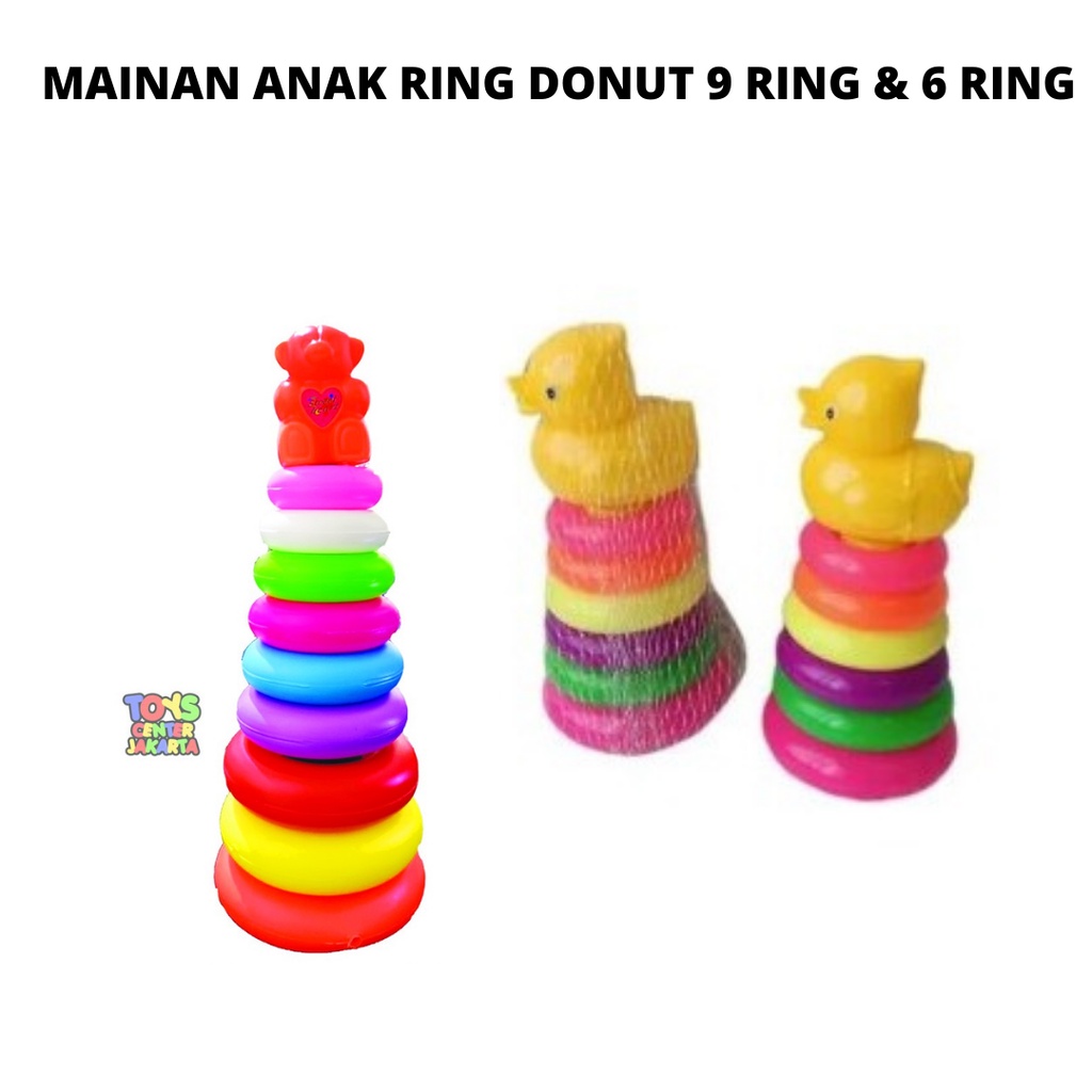 Jual SHTOYS - Mainan Stacking Anak Menara Susun Ring Donut Jumbo ...