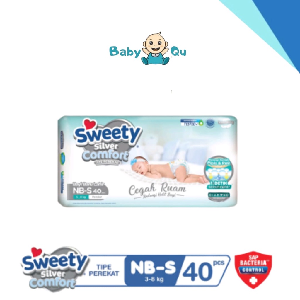 Jual Sweety Silver Comfort NB-S 40 / Popok Bayi Baru Lahir / Azzamode ...