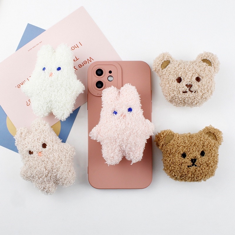 Jual Popsocket Doll Bear Kawaii Korean Style Winter Style Grip Tok ...