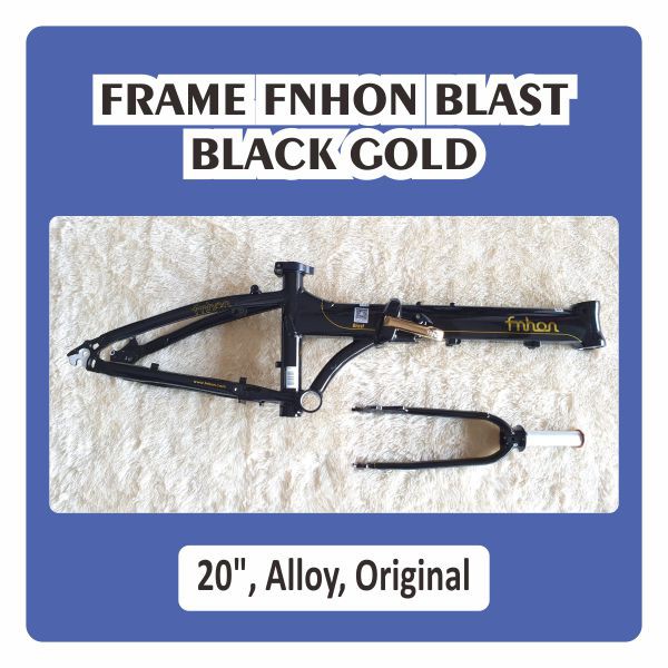 Jual Frame Fnhon Blast Black Gold 20 22 inch Discbrake NEW Frame Fork ...
