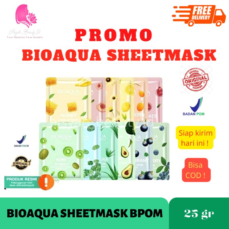 Jual MASKER BIOAQUA BPOM ORIGINAL ️ | SHEETMASK BIOAQUA | BIOAQUA ...