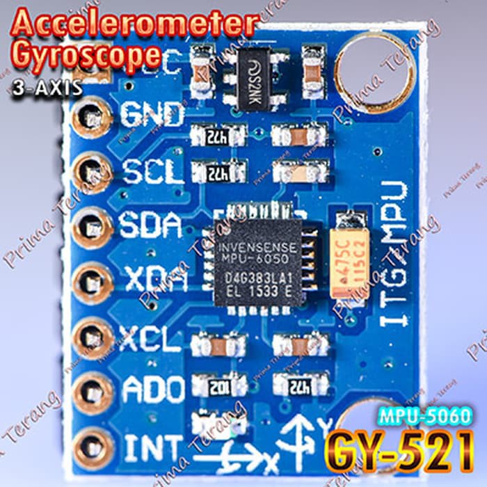 Jual Gy-521 Mpu-5060 3 Axis Accelerometer Gyroscope Gy521 Mpu5060 ...