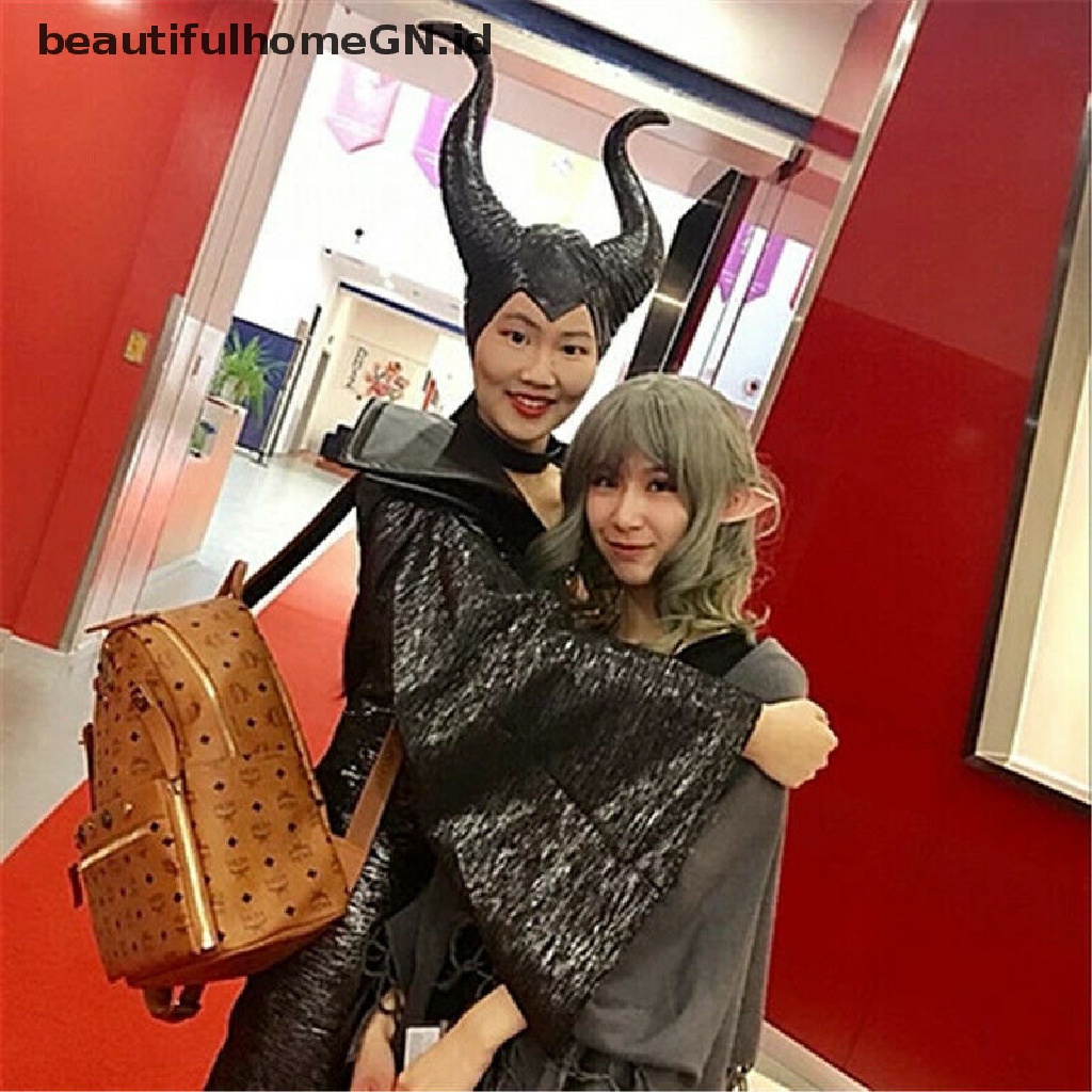 Jual Topi tanduk maleficent devil horn queen kostum halloween | Shopee ...