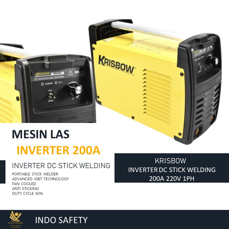 Jual MESIN LAS INVERTER 200A / INVERTER DC STICK WELDING 200 A KRISBOW ...