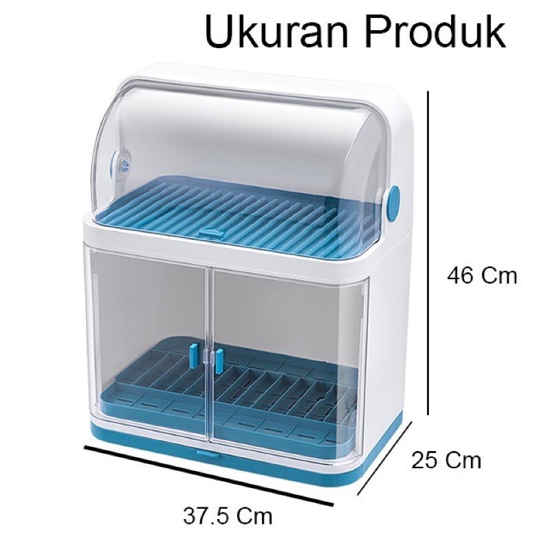 Jual Rak piring tertutup / rak piring 2 susun / rak piring cover ...