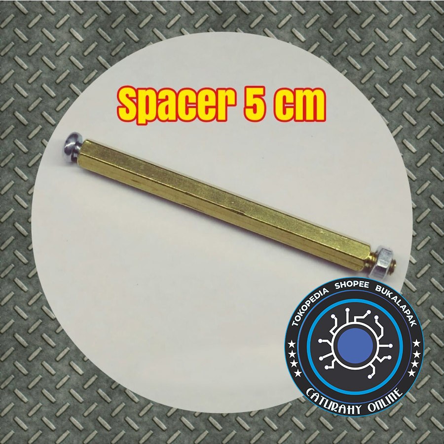 Jual Spacer 5 cm spiser spaser 5cm Kuningan besi mut baut | Shopee ...