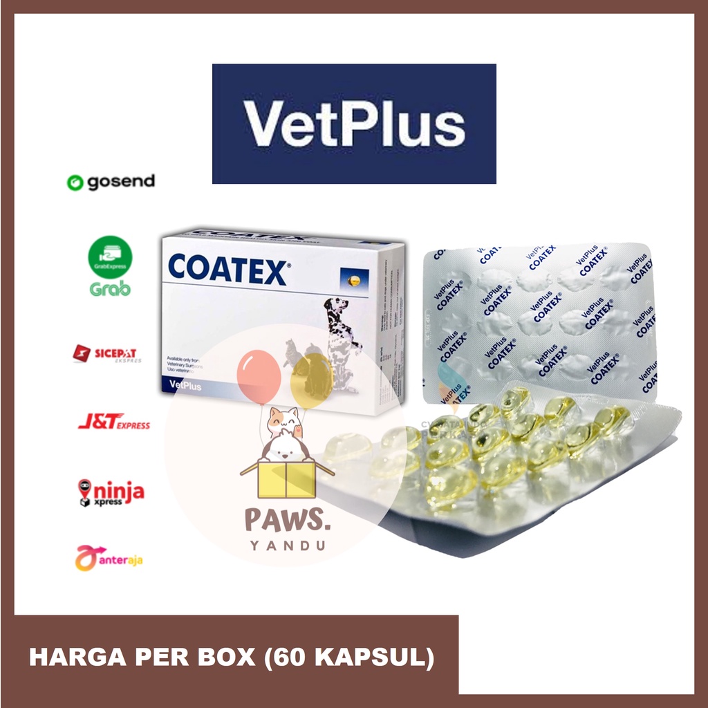Jual COATEX EFA CAPS VETPLUS UNTUK KUCING DAN ANJING - 1 BOX (60 KAPSUL ...