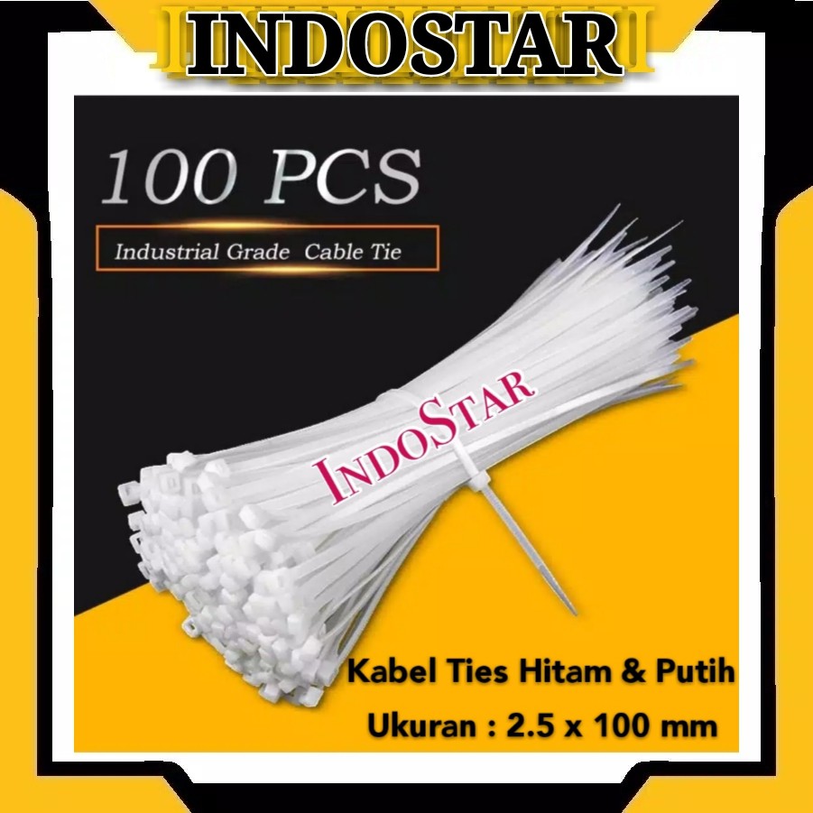 Jual IDS Kabel Ties 2.5x100mm - Kabel Ties 10cm - Cable Tie 10cm ...
