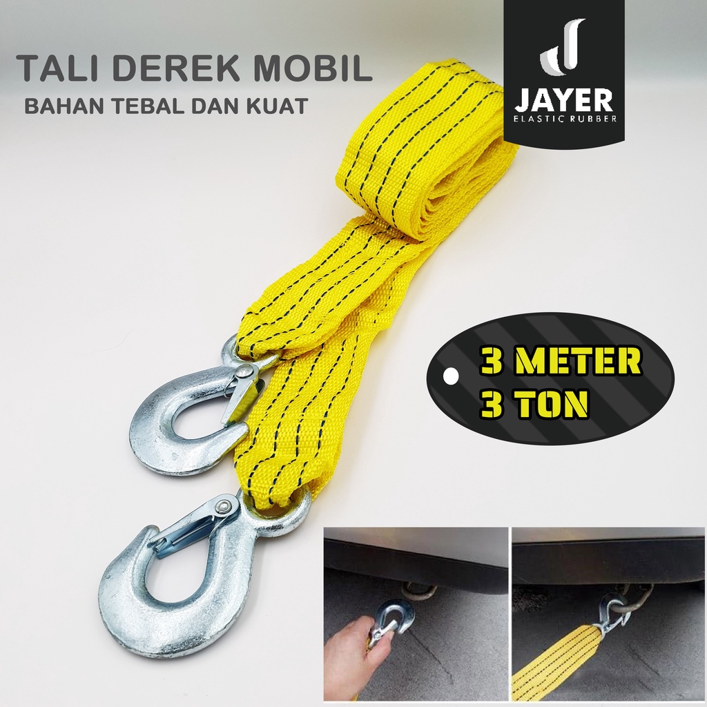Jual Tali Derek Mobil 3 Meter / Towing Rope 3 Meter Tebal berkualitas ...