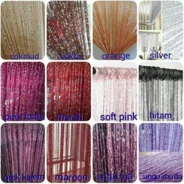 Jual Tirai benang glitter EXTRA TEBAL ( jumlah helai lebih banyak dri ...