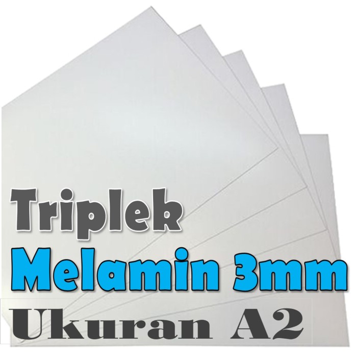 Jual Triplek Melamin Putih 3mm Ukuran A2 420x590x3 mm (Isi 2 pcs ...