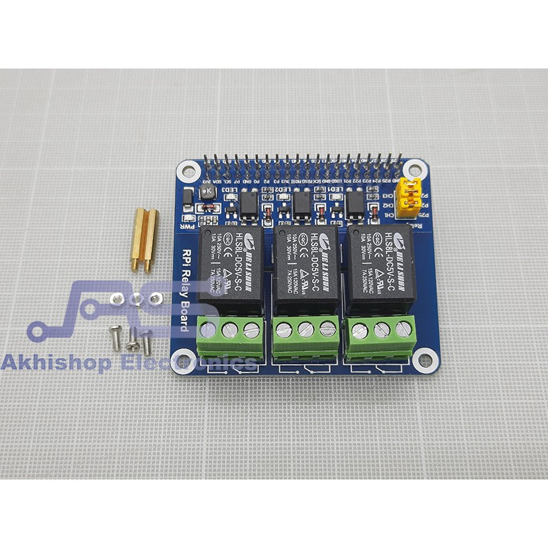Jual Waveshare RPi Relay Board Raspberry Pi HAT Relay 3 Channel ...