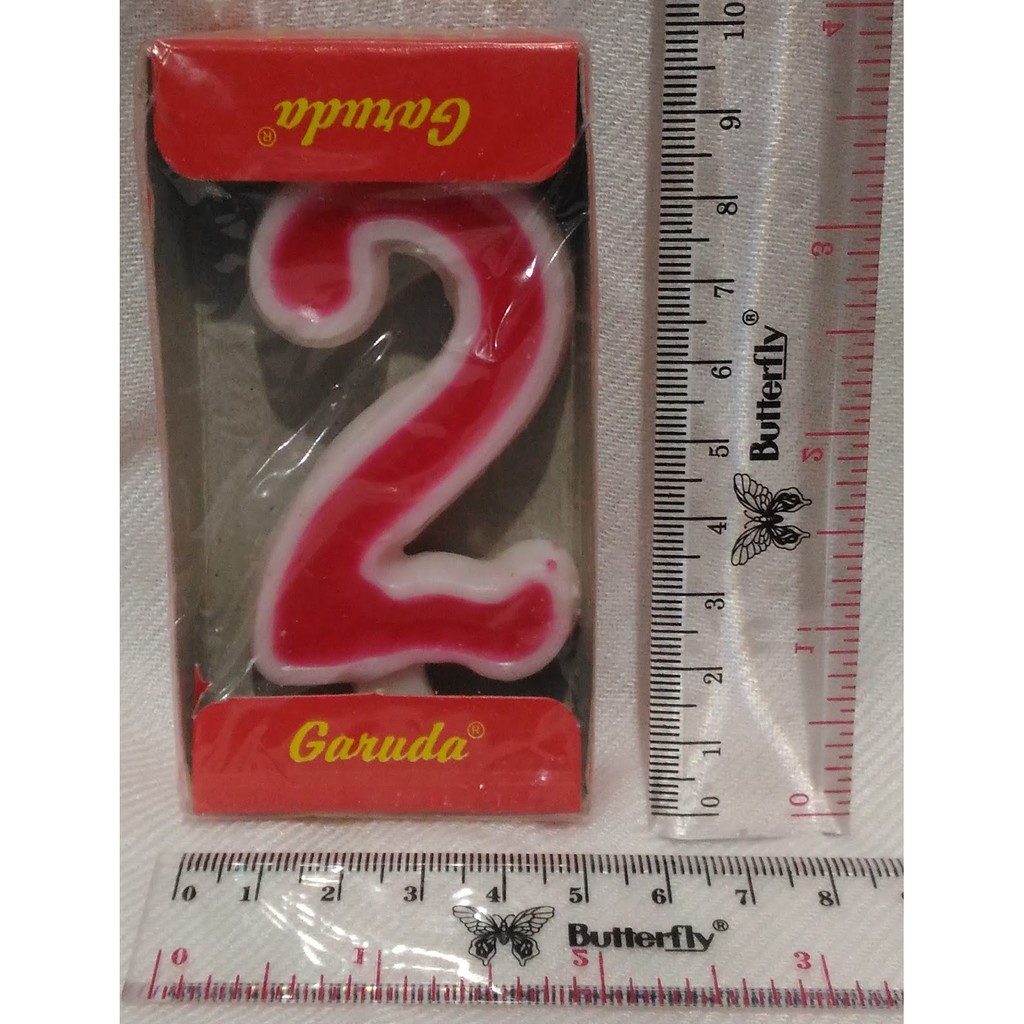 Jual Lilin Ultah Ulang Tahun Birthday Candle Angka 2 Dua Two READY ...