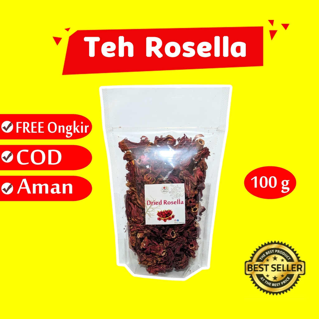 Jual BUNGA ROSELLA 100GR KERING TEH ROSELA MERAH 100 GR ROSSELA TEA | Shopee Indonesia