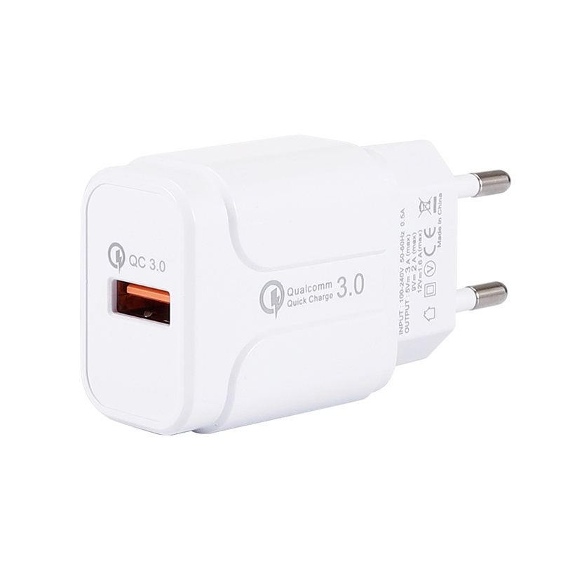 Jual BESTOOL Kepala Charger USB Fast Charger Adapter 18W Quick Charge QC 3.0 USB EU Charger ...