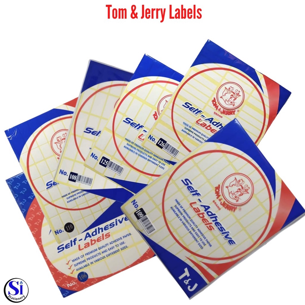 Jual Tom & Jerry Label Ukuran Kecil /Label No.106, 108, 109, 110, 125 ...