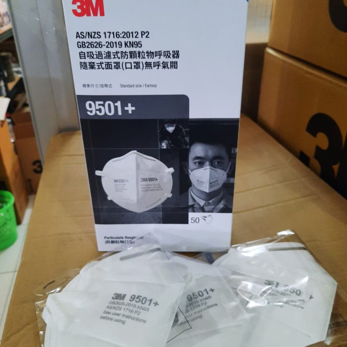 Jual Masker 3M 9501+ N95 (1 Box = 50 pcs) | Shopee Indonesia