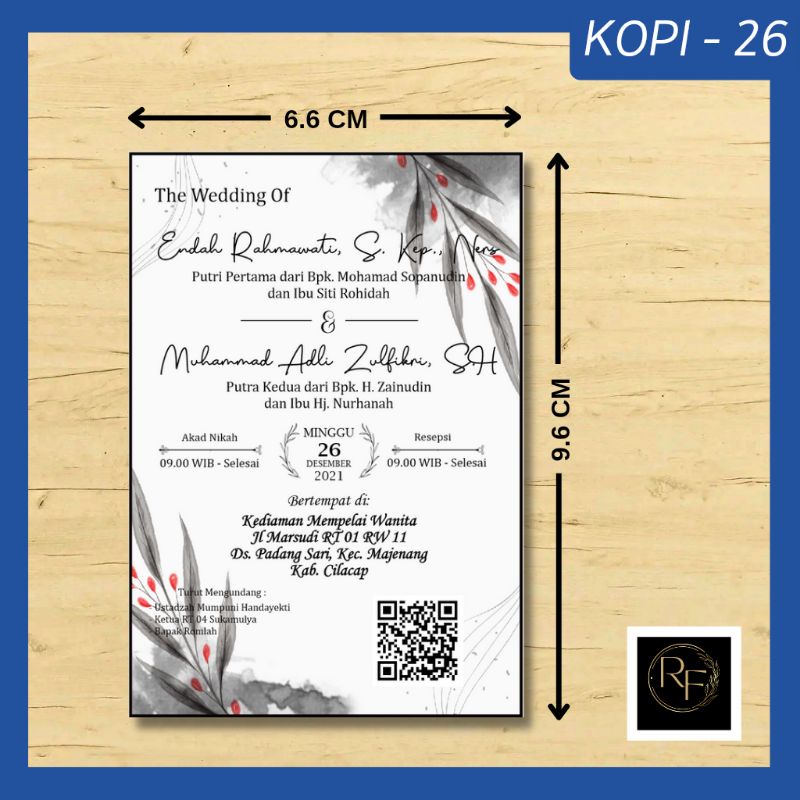 Jual Undangan Kopi Mini Pernikahan [50pcs] ( UK-26 ) | Shopee Indonesia