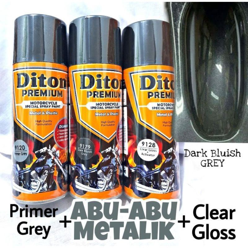 Jual Paket Pylok Pylox Diton Premium 400ml Primer Grey 9120 + Dark ...