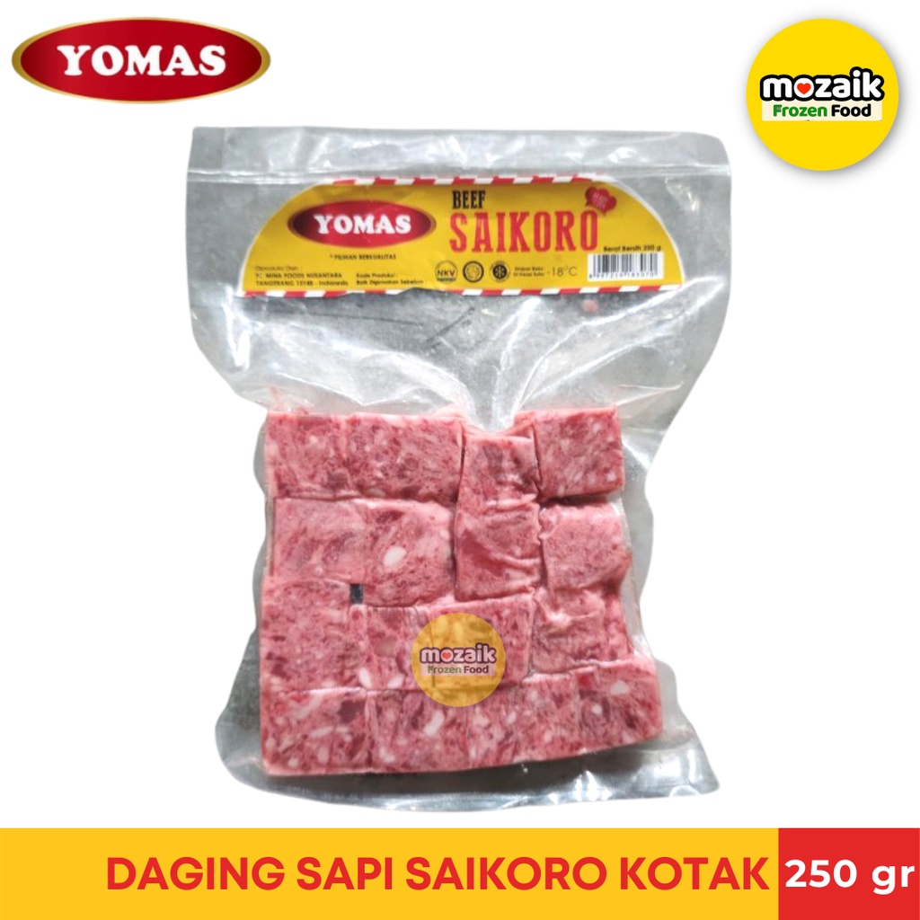 Jual Yomas Daging Sapi Saikoro Kotak 250 gr FrozenMart FrozenFood ...