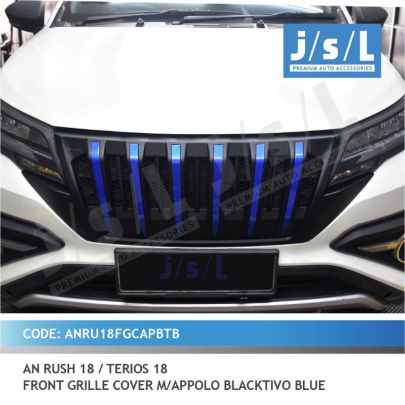 Jual grill all new Rush / Terios Apollo hitam list kuning gold biru ...