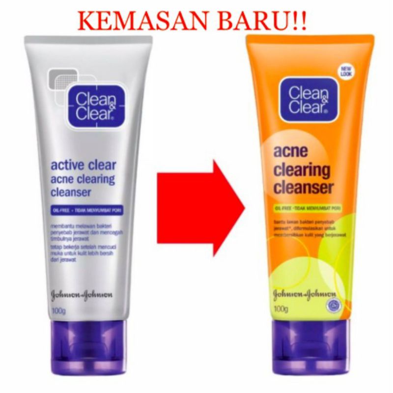 Jual [ CLEAN & CLEAR ] Active Clear Acne Clearing Cleanser | Shopee ...