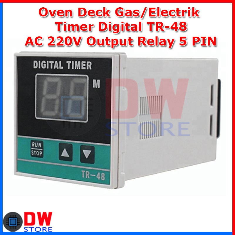 Jual Oven Deck Gas / Listrik Timer Digital AC 220V Relay 5 Kaki TR48 TR ...
