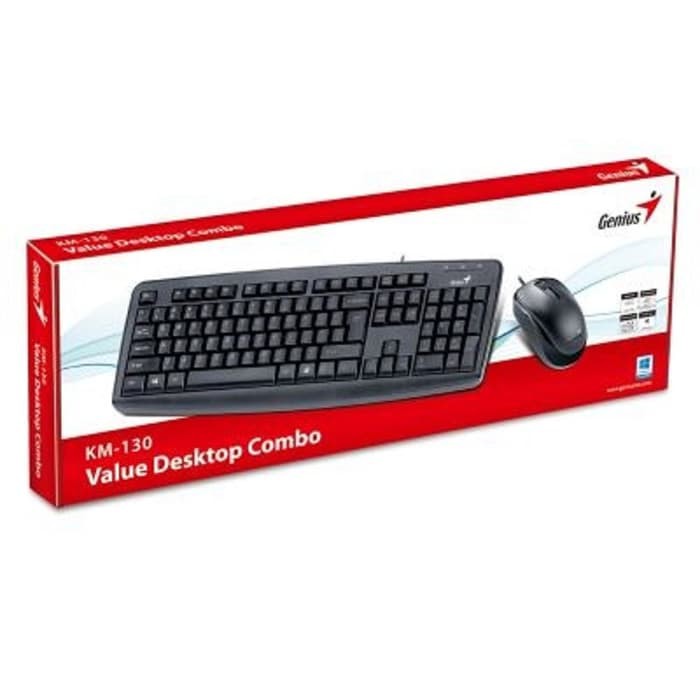 Jual GENIUS Keyboard USB & Mouse USB KM-130 Original 100% (Keyboard ...