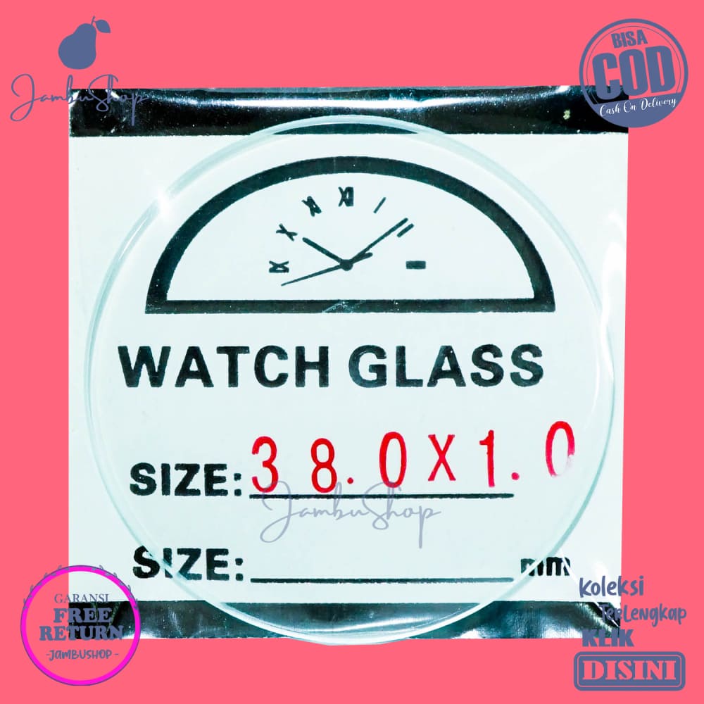 Jual Kaca Jam Kaca Bahan Aksesoris Jam Bagus PNC-380 Bulat Cembung 3,8 ...
