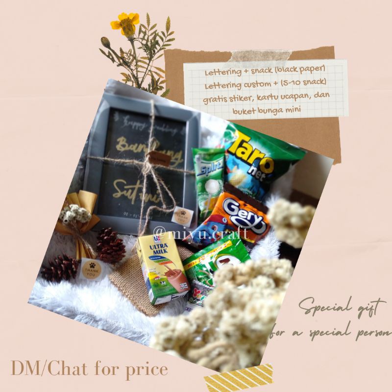Jual Lettering Custom + Snack Box (Small) | Shopee Indonesia