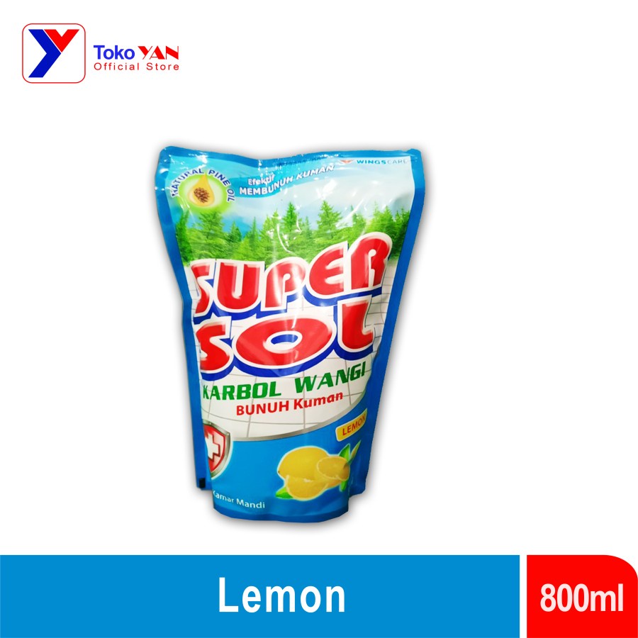 Jual Super Sol Karbol Wangi Lemon Refill 800ml | Shopee Indonesia