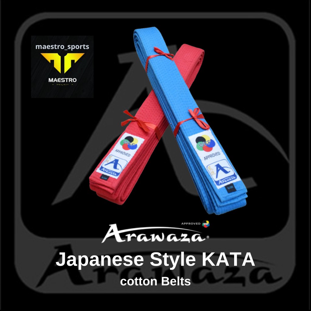 Jual ARAWAZA Karate JAPANESE Style KATA Belt - WKF Approved | Shopee ...