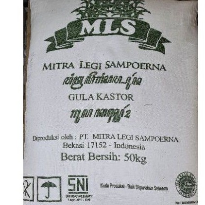 Jual Caster Sugar MLS / Gula pasir Putih halus 50kg | Shopee Indonesia