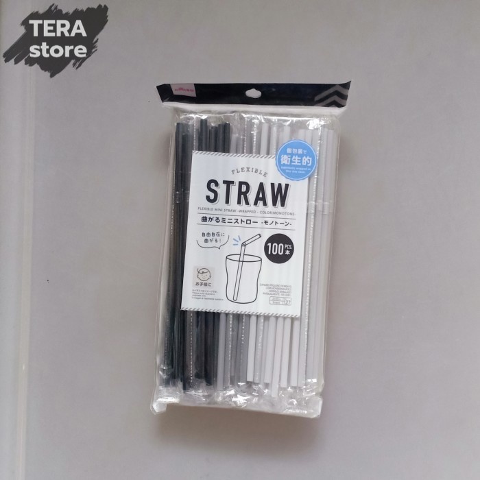 Jual daiso flexible mini straw sedotan kecil isi 100 | Shopee Indonesia