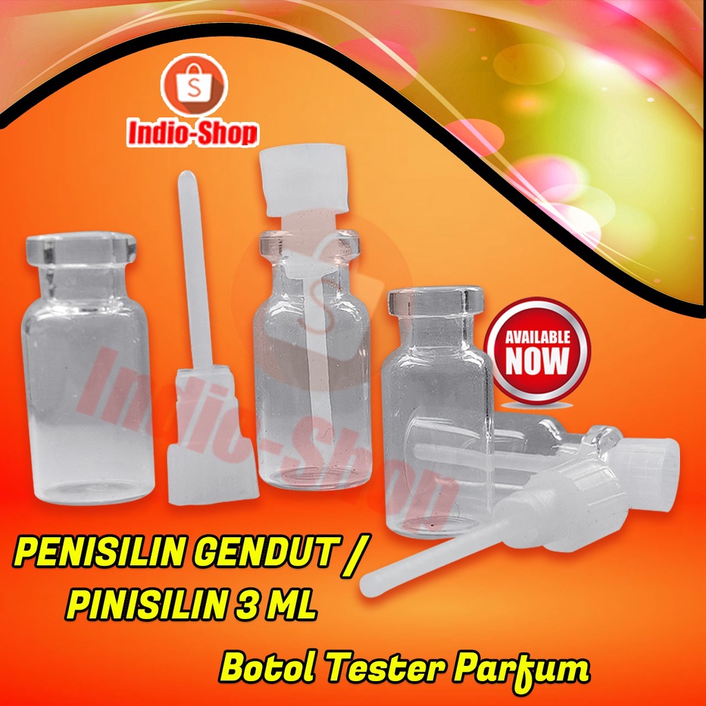 Jual Botol kosong penisilin GENDUT 3ml/botol parfum/botol testesr/vial ...