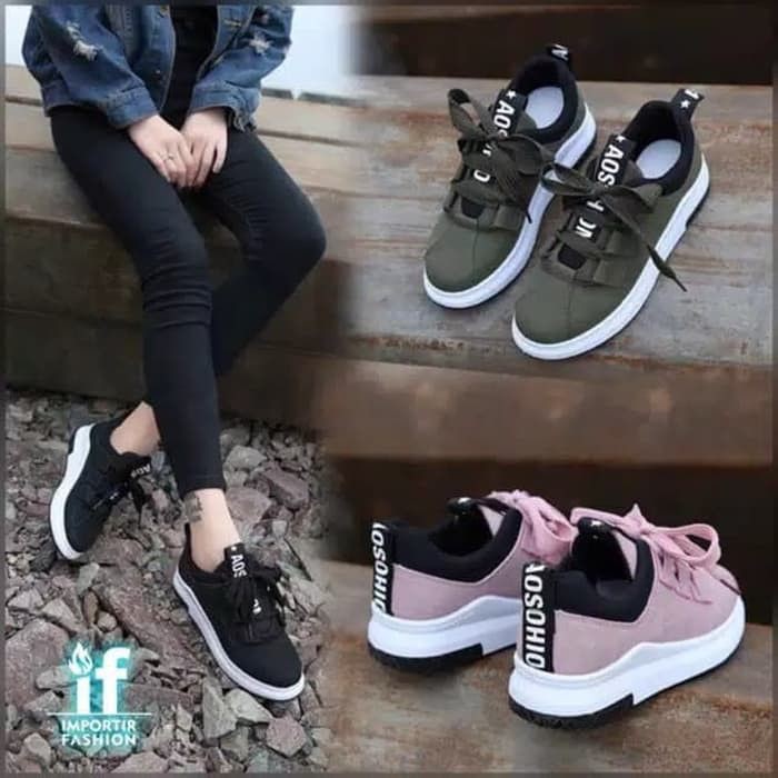 Jual R2437P Sepatu Sneaker Cewek Remaja Gaul Anti Mati Gaya Ventilatio ...