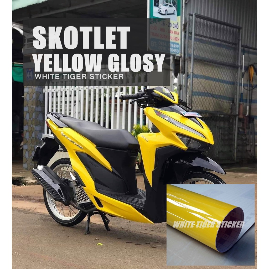 Jual SKOTLET STIKER MOTOR YELLOW GLOSY KUNING GLOSY SKOTLET KUNING ...