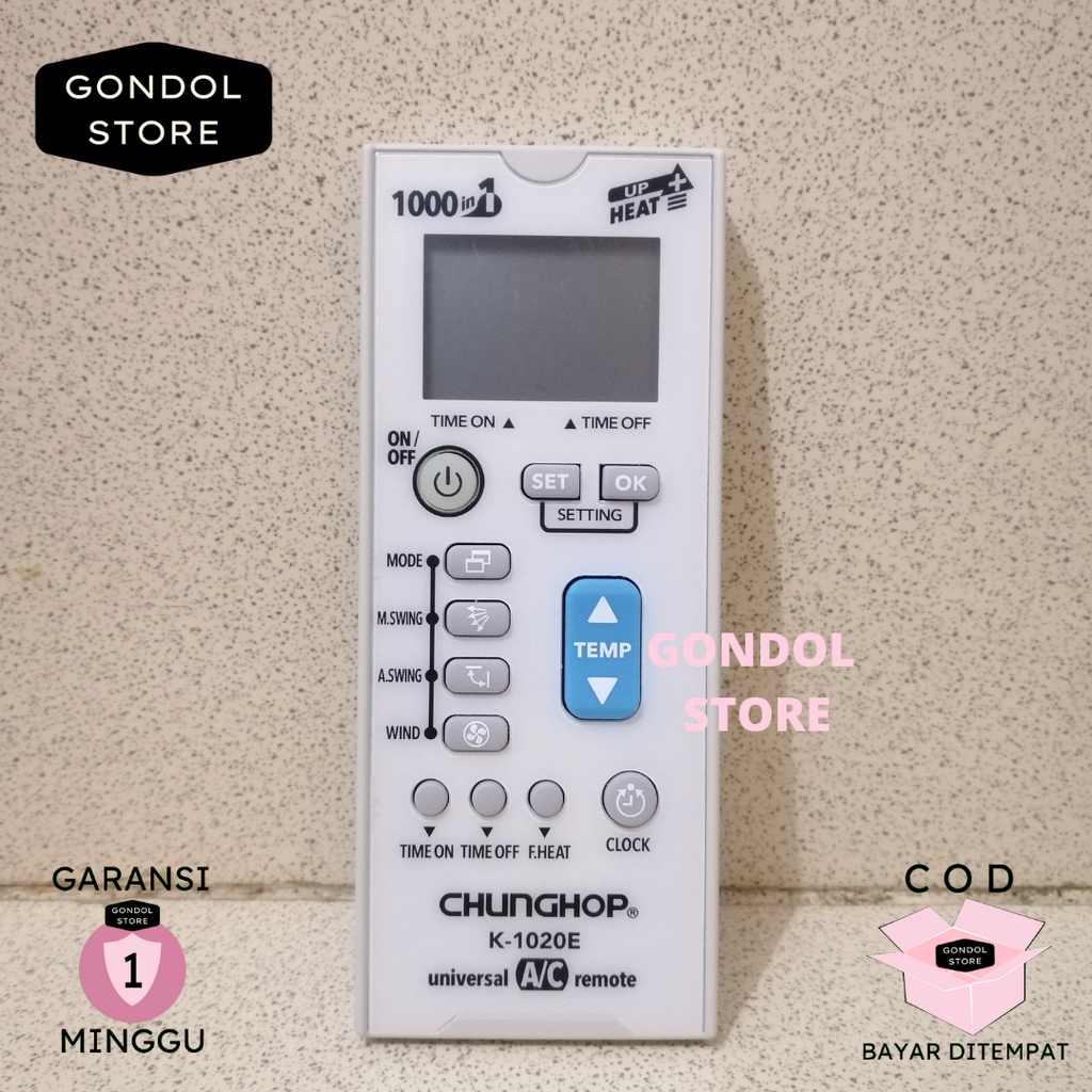 Jual REMOTE AC UNTUK SEMUA MERK BISA PAKAI UNIVERSAL CHUNGHOP K-1020E ...