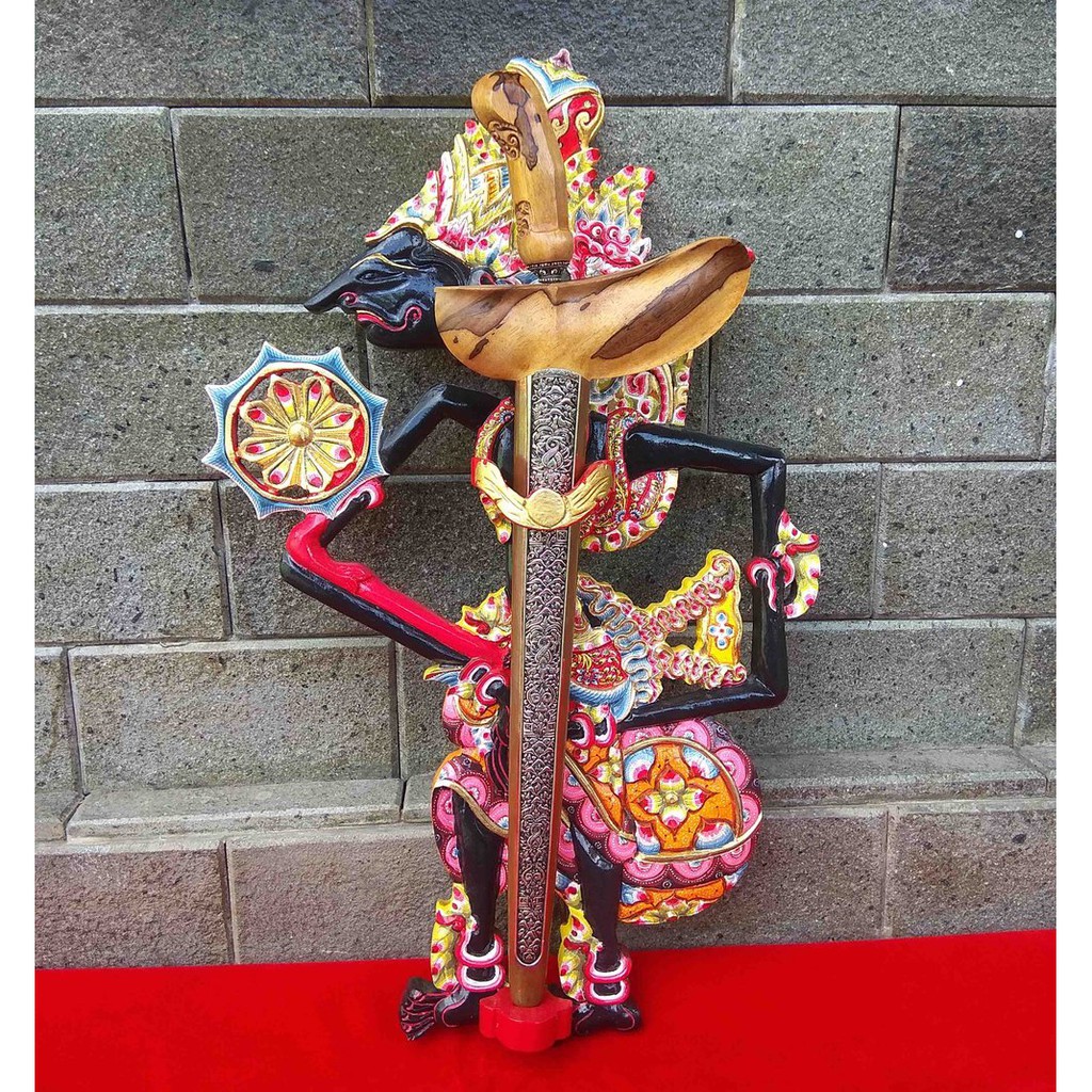 Jual Blawong Tempat Keris Ukiran Kayu Jati Motif Wayang Prabu Kresna ...