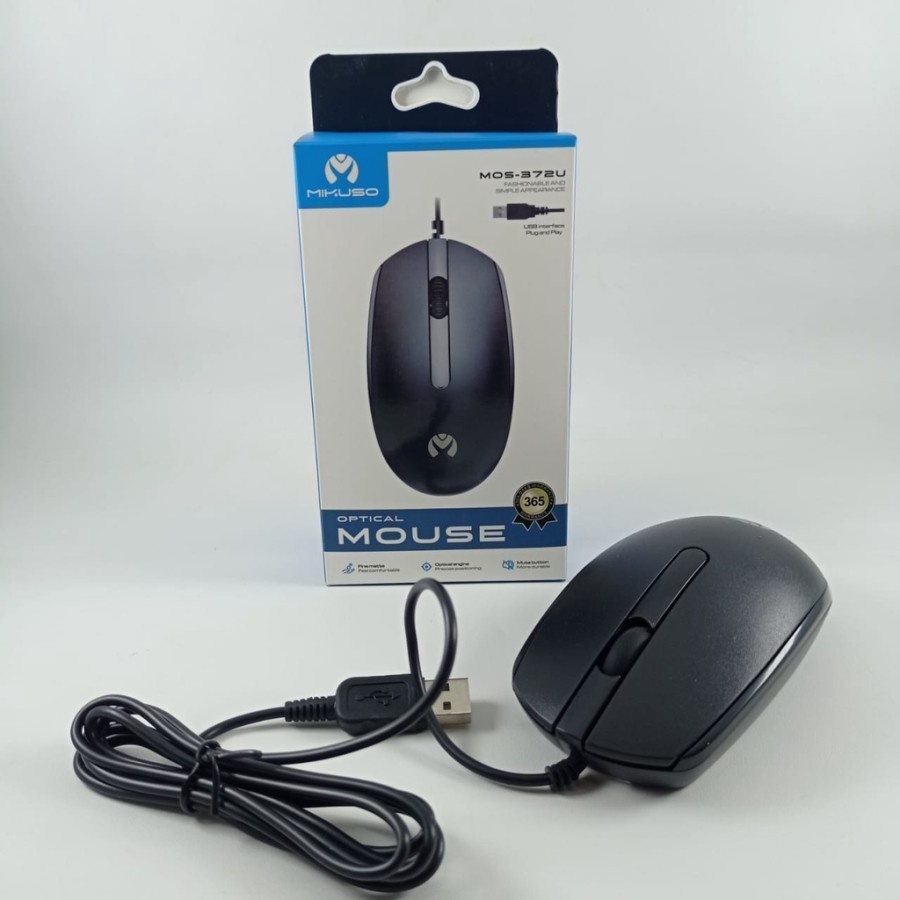Jual mouse usb kabel optical mikuso mos 372u ekonomis murah | Shopee ...