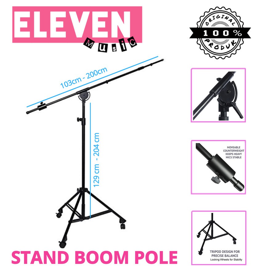 Jual stand microphone studio stand microphone boom | Shopee Indonesia
