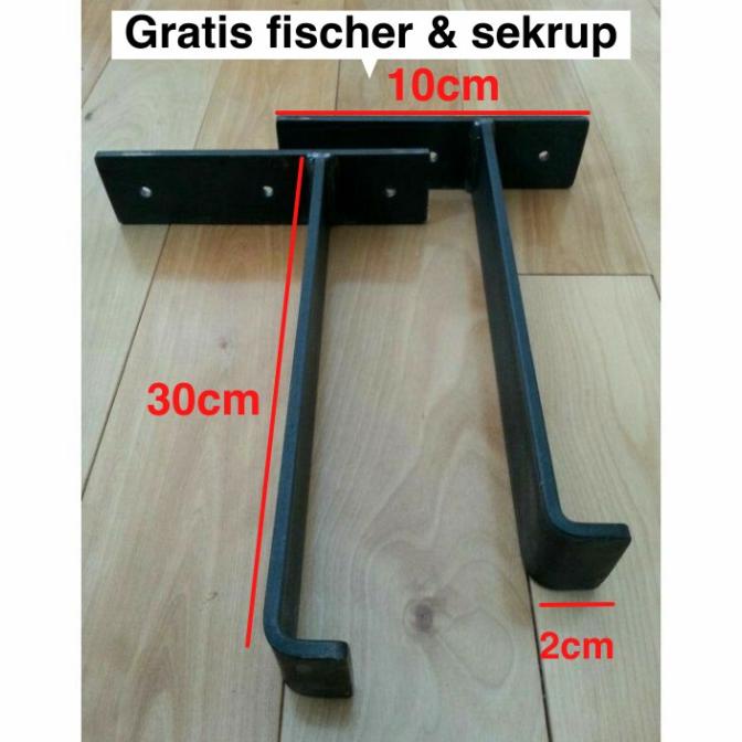 Jual Braket Besi Siku Penyangga Papan Besi Rak Dapur Hiasan Dinding ...