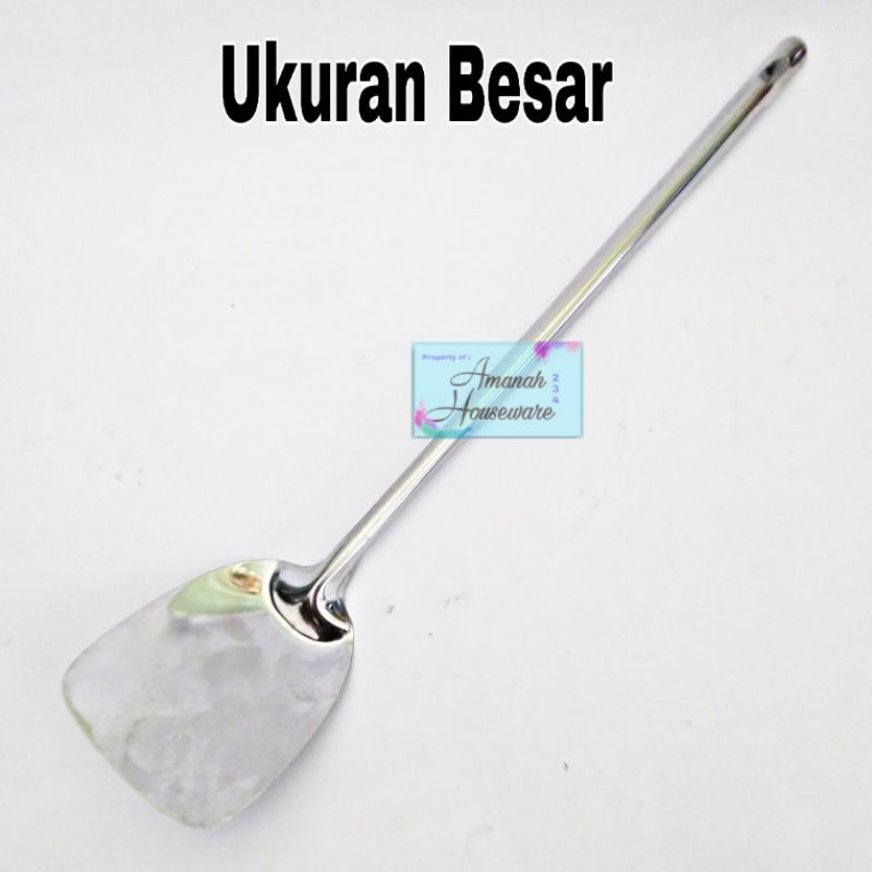 Jual Sotil / Spatula / Sodet Terusan Bahan Full Stainless | Shopee ...