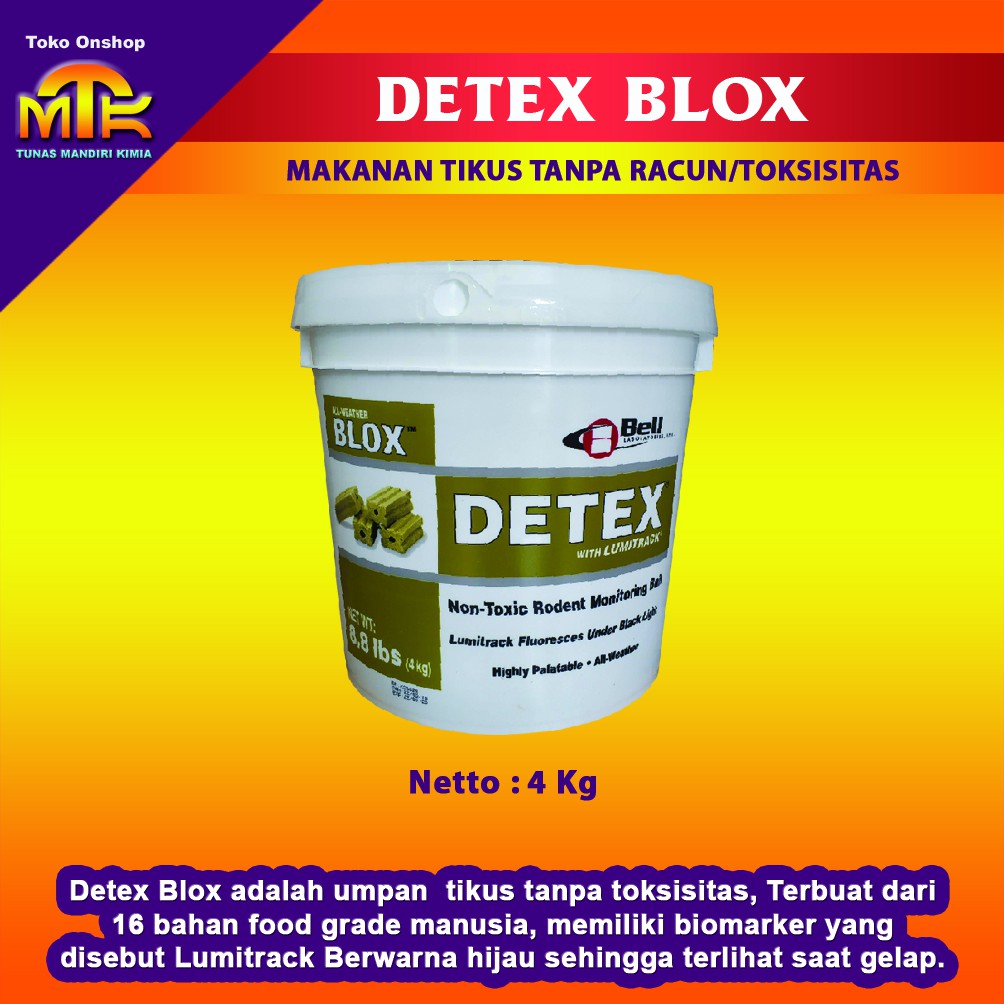 Jual DETEX BLOX Umpan Pemantau Aktivitas Tikus Tanpa Toksisitas Atau ...