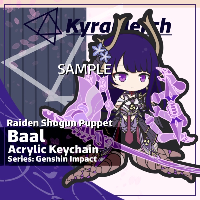 Jual Keychain Genshin Impact Baal Raiden Shogun Puppet | KyraMerch ...