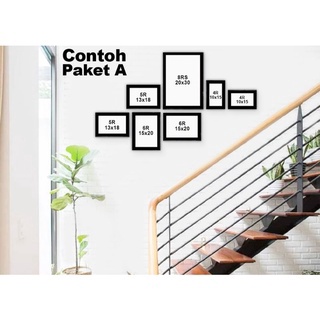 Jual Paket Hemat!! Pigura Hitam Minimalis Dekorasi /Custom Ukuran/ 4R 5R 6R 7R 8R 9R 10R ...