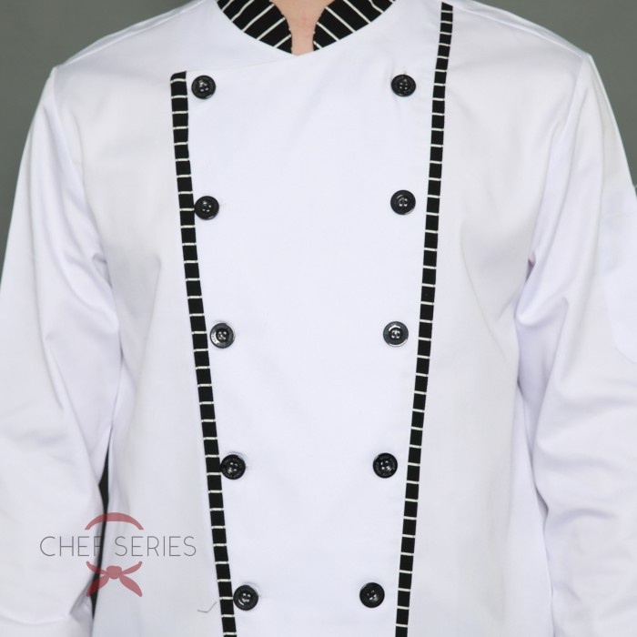 Jual PRIA-KOKI-SERAGAM- CHEF SERIES EXECUTIVE STRIPE SERIES TANGAN ...